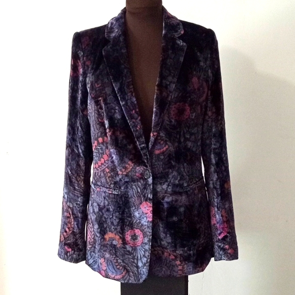 LOFT | Jackets & Coats | Vintage Loft Velvet Blazer Sky | Poshmark